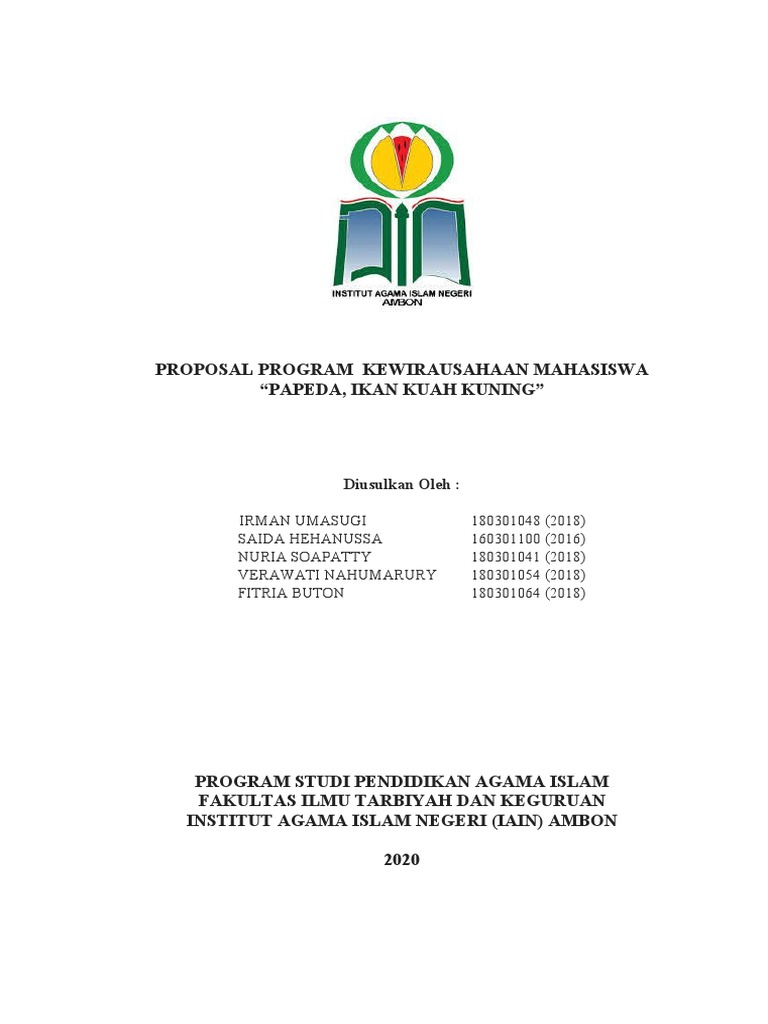 Proposal Kelompok 3 | PDF