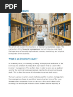 Stocktake Preparation Checklist - In-House Team | PDF