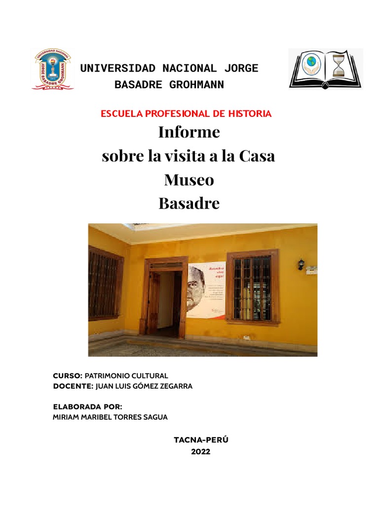 Informe sobre la Casa Museo Basadre | PDF | Perú