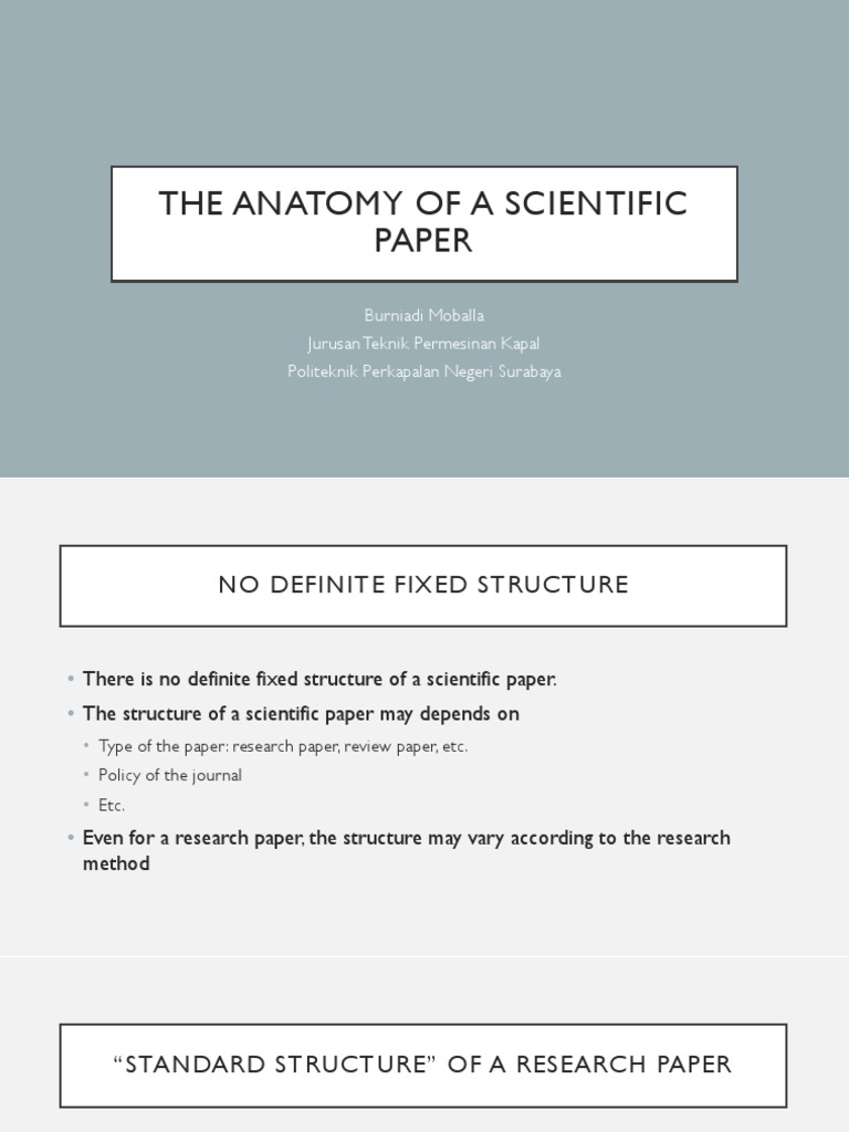 The Anatomy of A Scientific Paper | PDF | Data | Abstract (Summary)