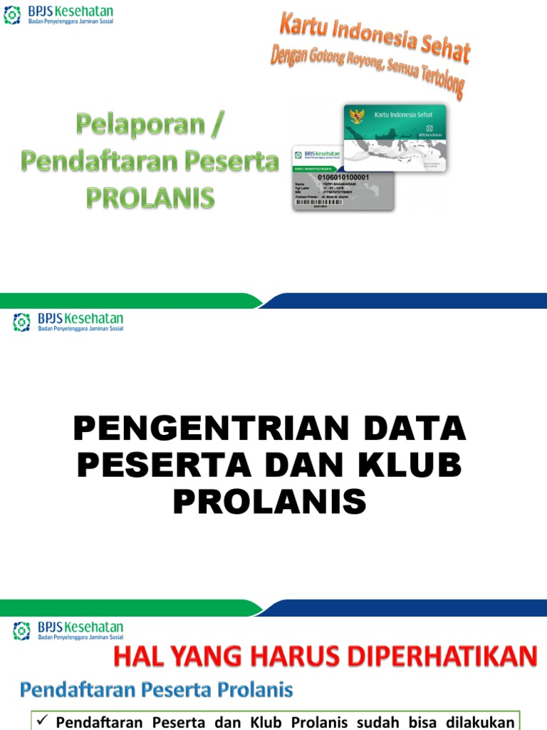 Pendaftaran Peserta Prolanis | PDF