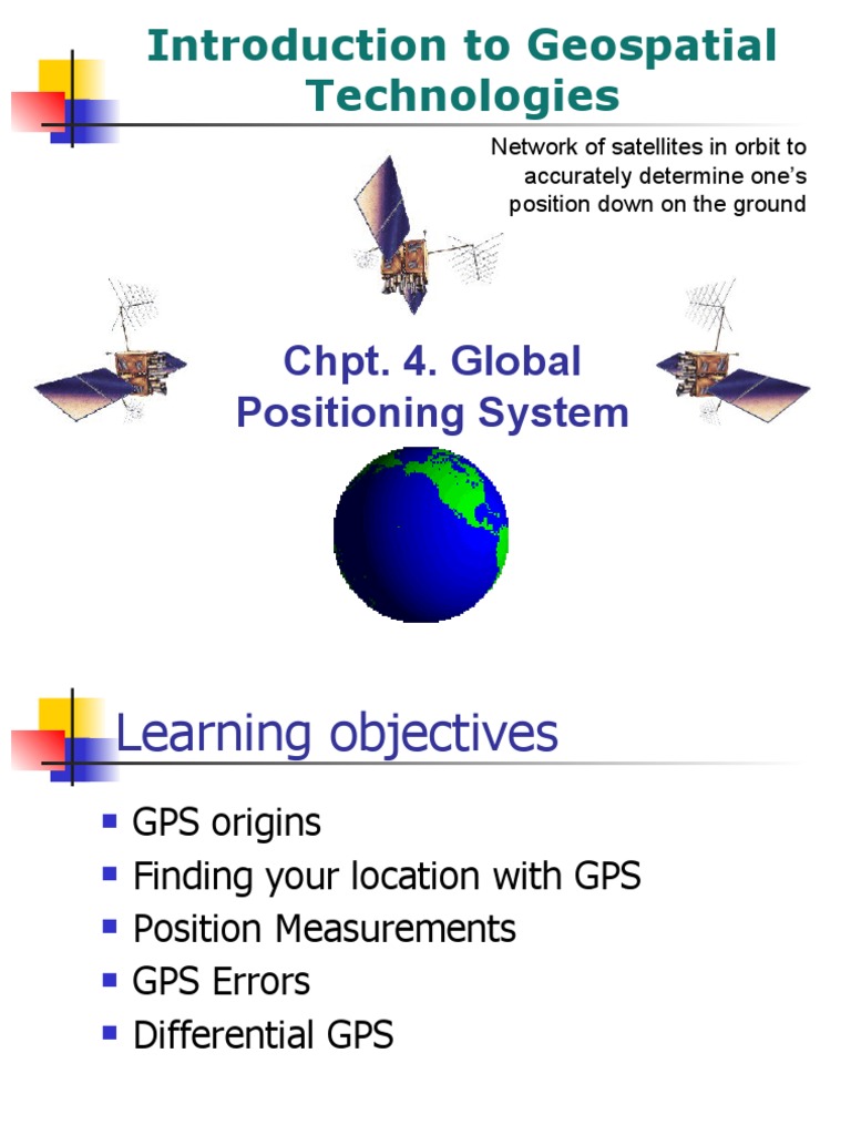 Introduction To Geospatial Technologies: Chpt. 4. Global Positioning System | Download Free PDF ...