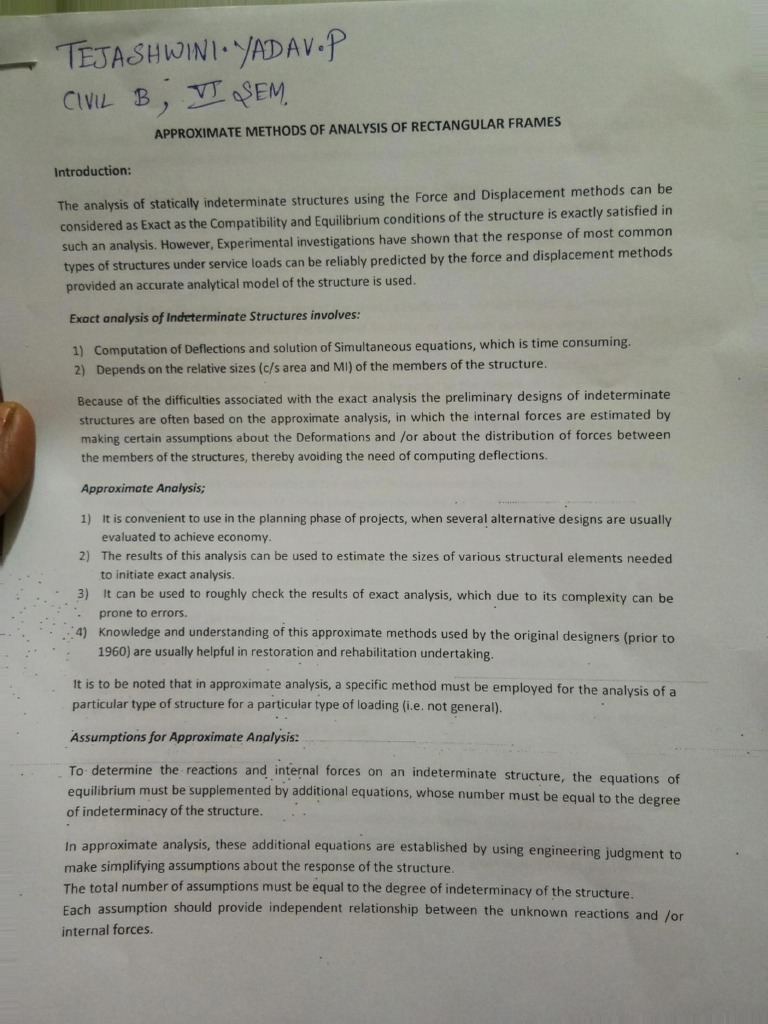 Portal Method | PDF | Force | Column