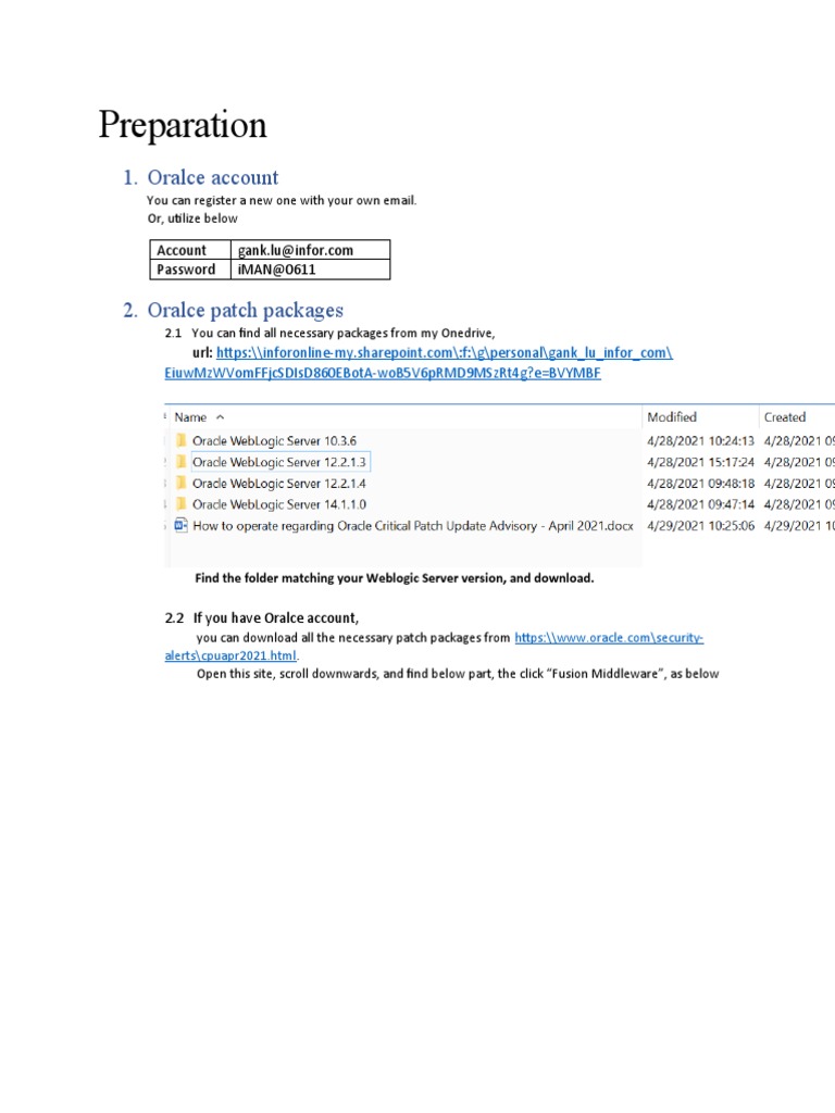 Oracle WebLogic Patch Guide | PDF | Oracle Corporation | Zip (File Format)
