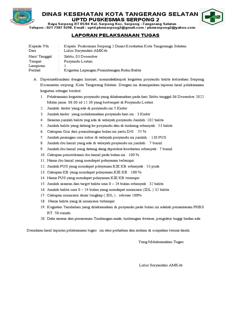 FORMAT LPT Kegiatan Posyandu (Repaired) | PDF | Kesehatan Holistik