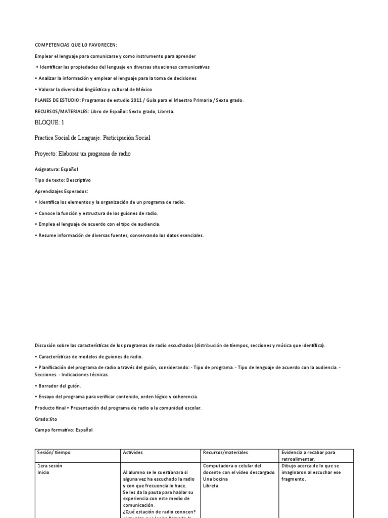 Secuencia Guion de Radio Mejorada y Solo Mi Parte | PDF | Radiodifusión ...