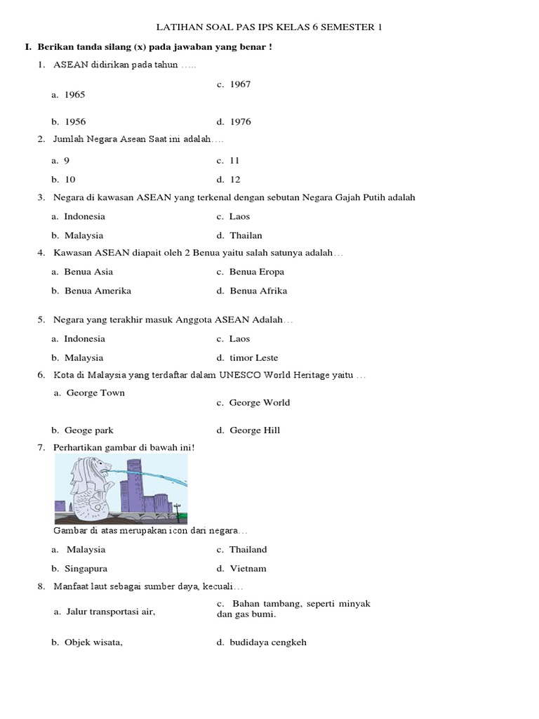 Latihan Soal Ips 2 | PDF