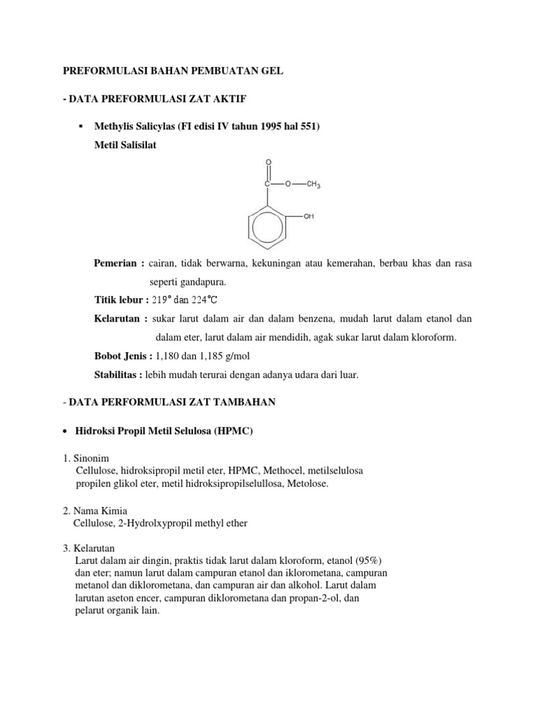 Hidroksi Propil Metil Selulosa | PDF