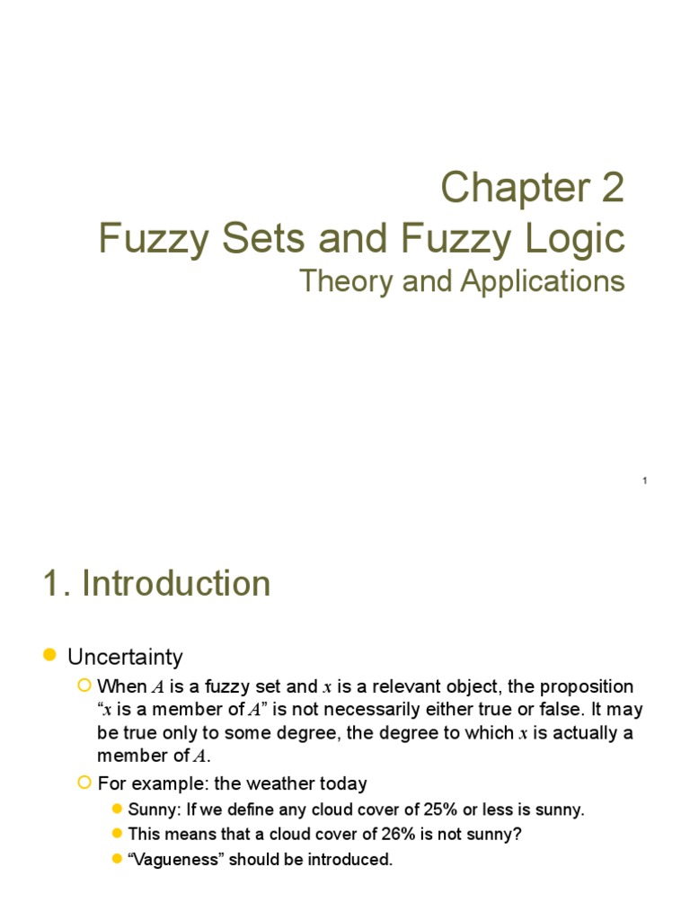 Fuzzy Sets | PDF | Fuzzy Logic | Set (Mathematics)