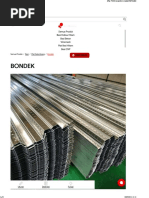 Tabel Berat Dan Ukuran Bondek | PDF