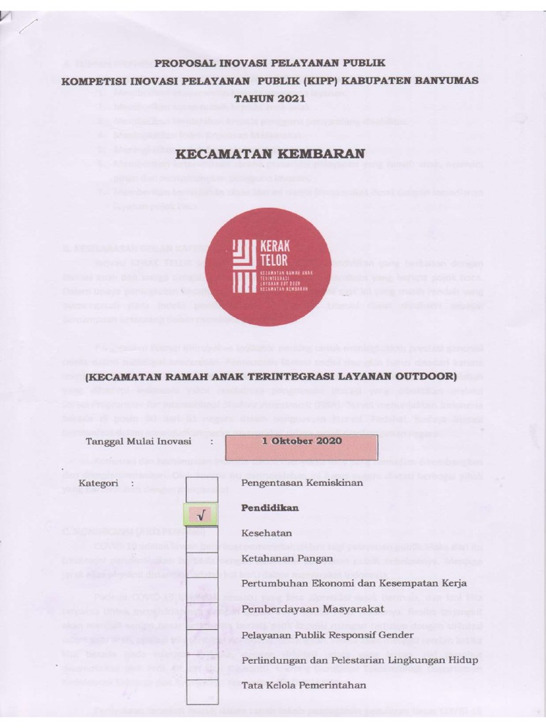 Proposal Kerak Telor KIPP | PDF