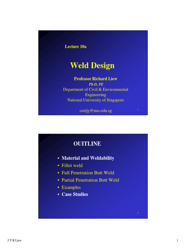 Fundamentals of Structural Steel Welding: A Lecture on Weld Design ...