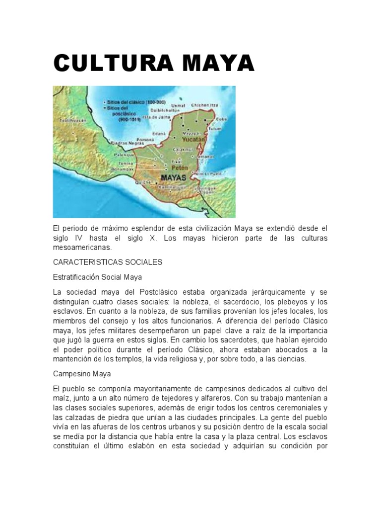 Cultura Maya | PDF | Civilización maya