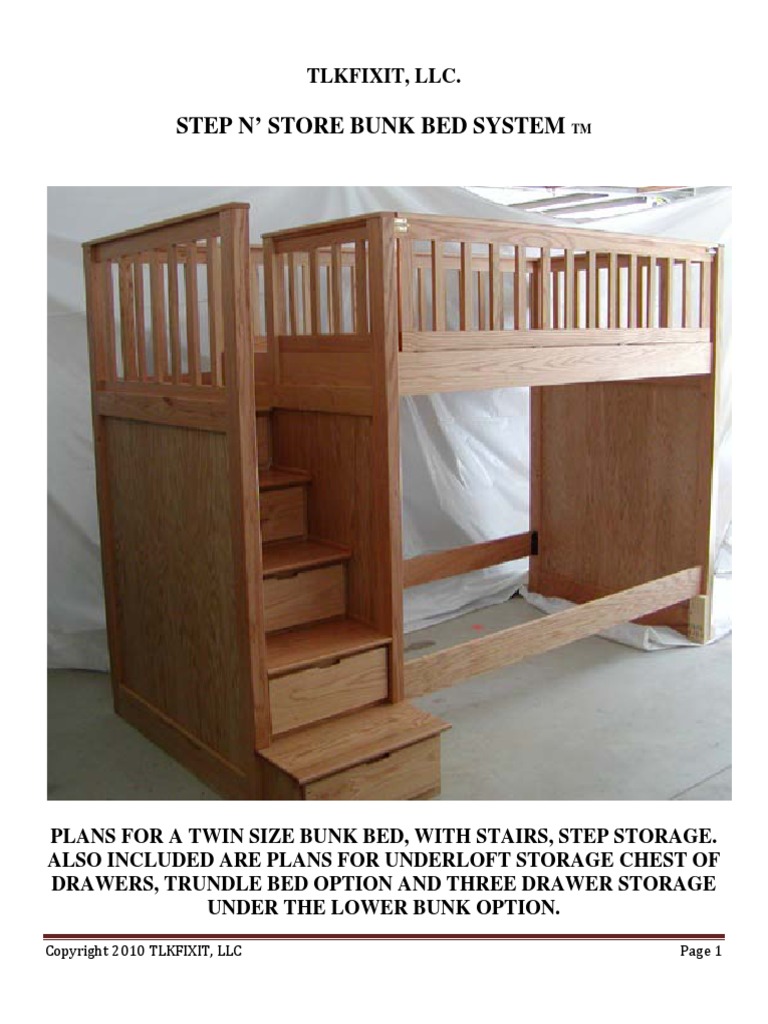 Bunk Bed Plans Sample | PDF | Screw | Bed