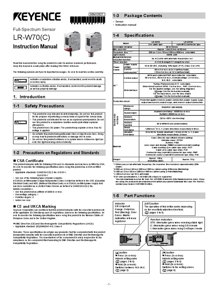 LR-W70 (C) : Instruction Manual | PDF | Power Supply | Bipolar Junction ...