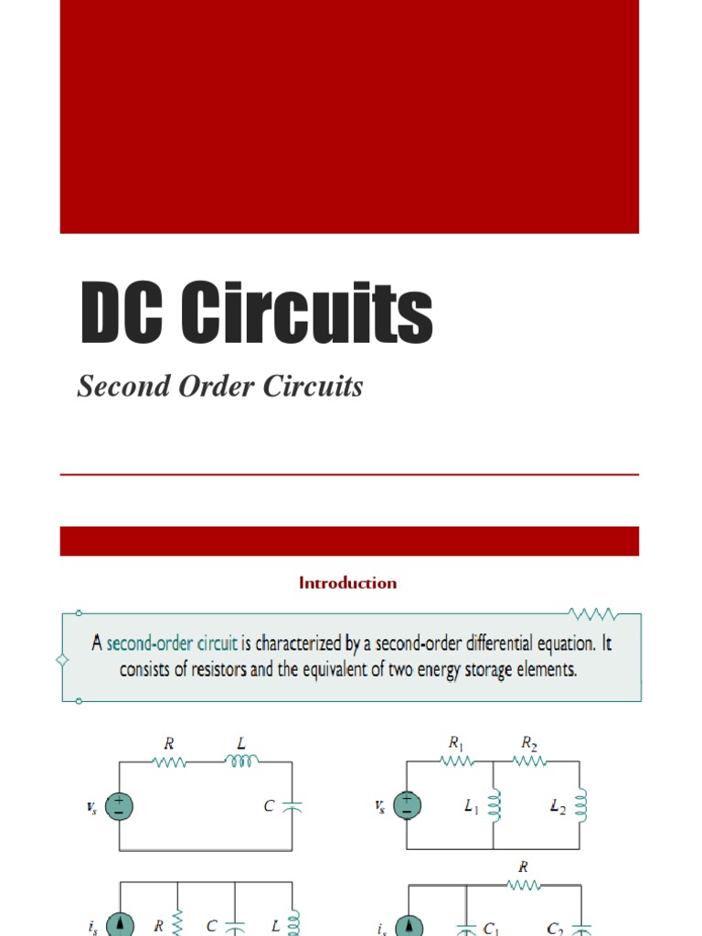 DC CIRCUITS - Second Order Circuits - Brief Explanation | PDF ...