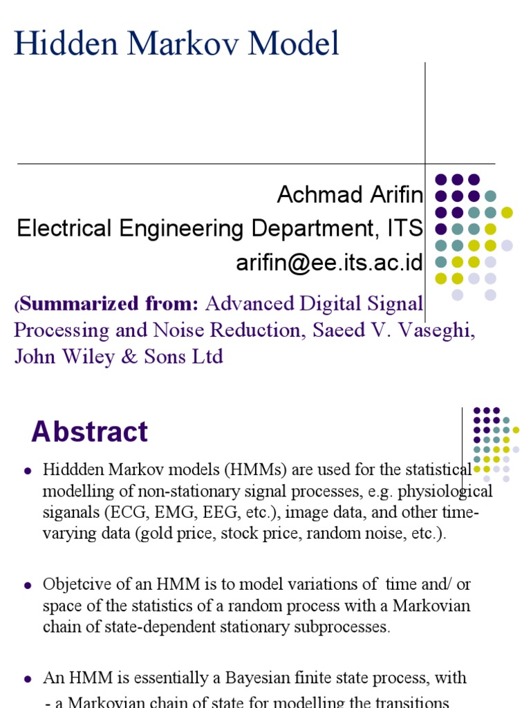Hidden Markov Models Overview | PDF | Markov Chain | Statistical Models