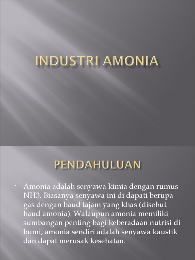 Sifat dan Kegunaan Amonia NH3 | PDF | Sains & Matematika