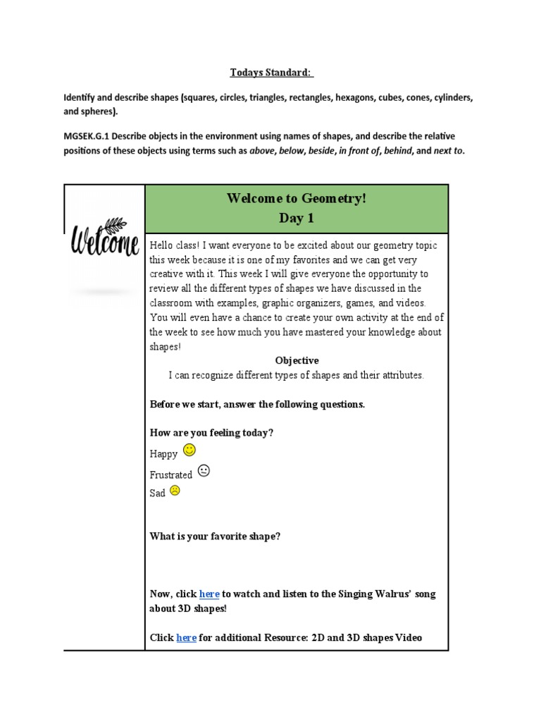 Hyperdoc | PDF | Shape