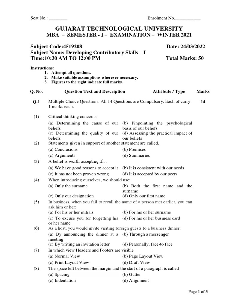 Mba Winter 2021 | PDF | Paragraph | Page Layout