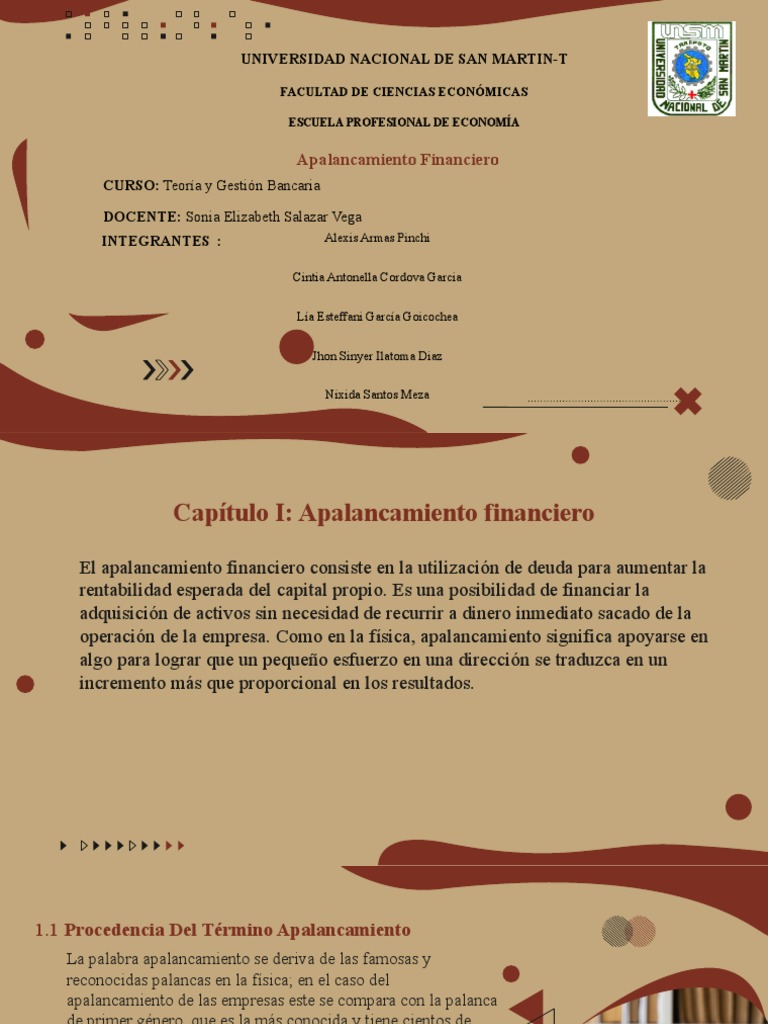 Análisis del apalancamiento financiero y sus implicancias en la rentabilidad de la empresa | PDF ...