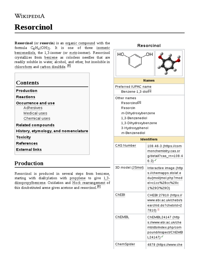 Resorcinol | PDF | Chemistry | Physical Sciences