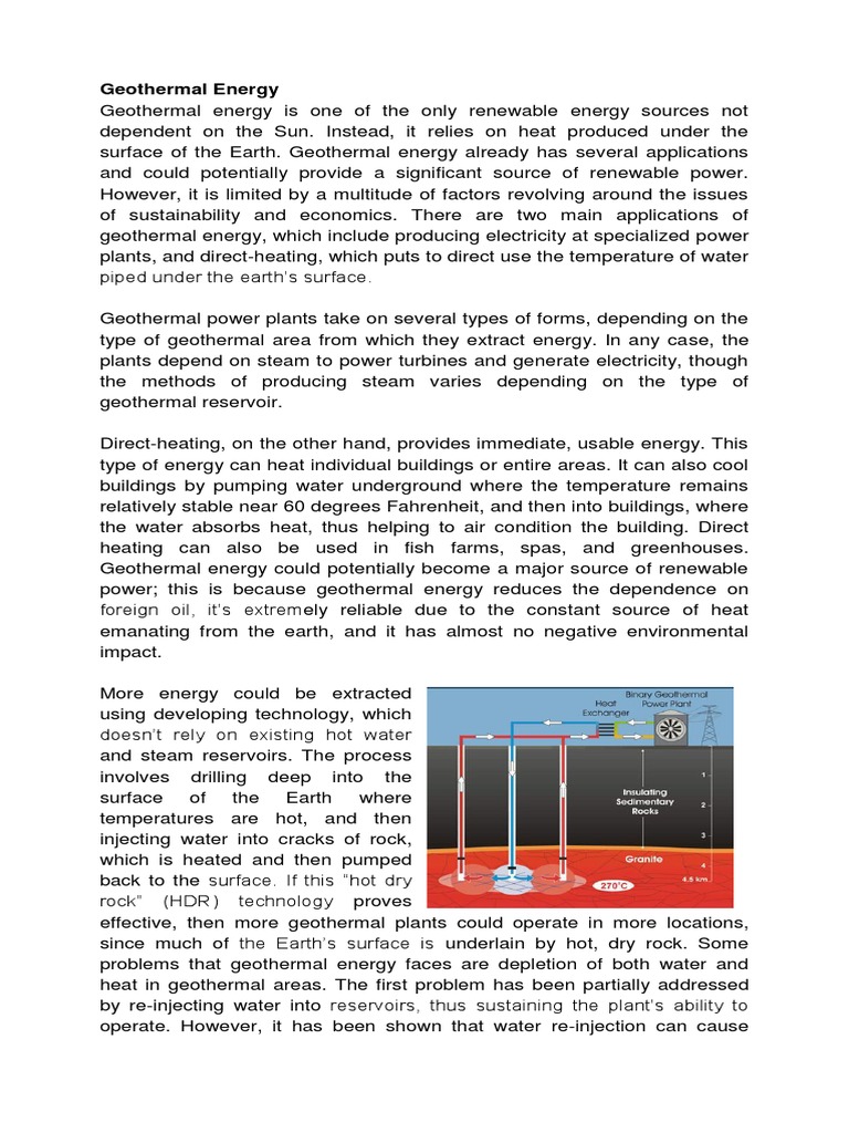 CH 10 Geothermal Energy | PDF | Geothermal Energy | Steam
