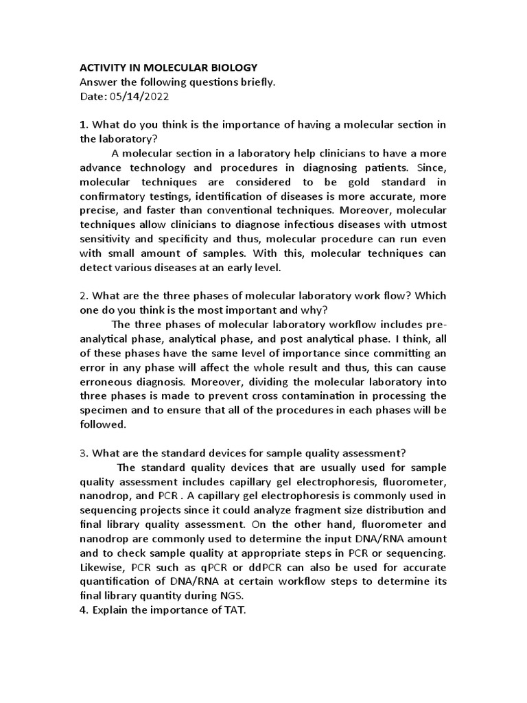 Molecular Biology - Molecular Techniques | PDF | Molecular Biology ...
