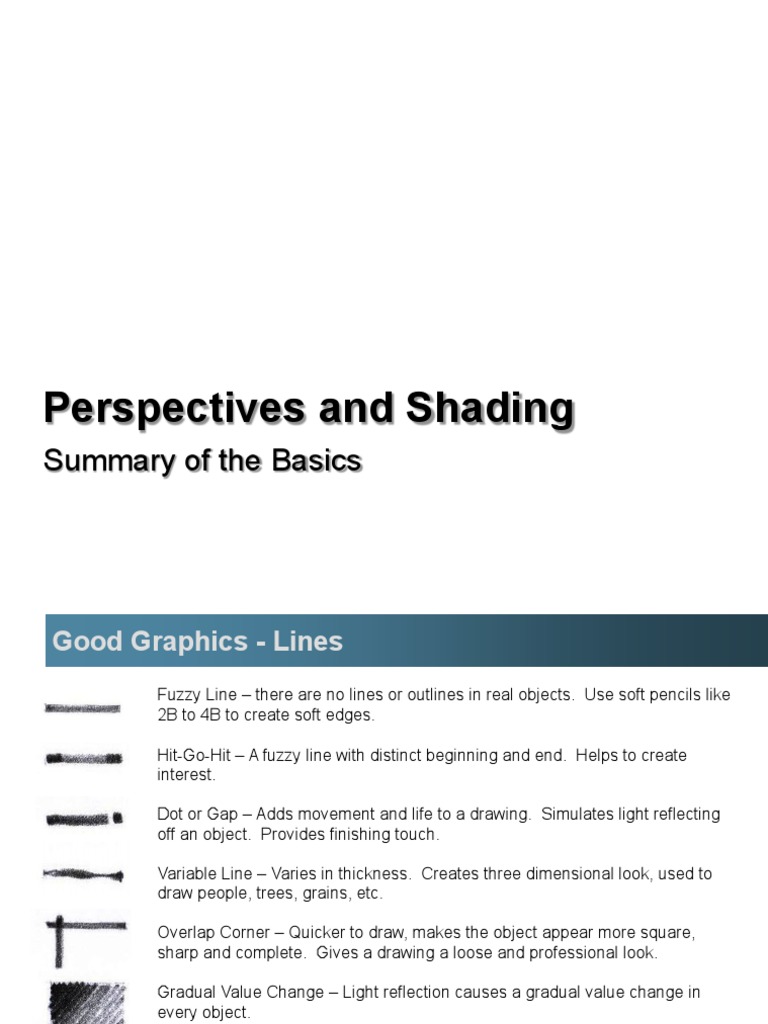 Overview of Sketching Techniques | PDF | Drawing | Perspective (Graphical)