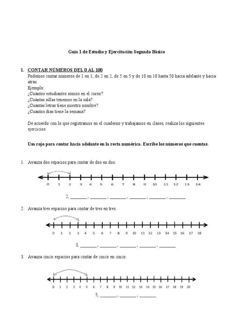 2° Básico - Guías de Estudio - Matemática | PDF | Matemáticas