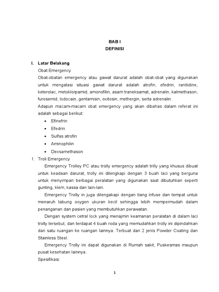 Panduan Pengelolaan Obat Emergency | PDF