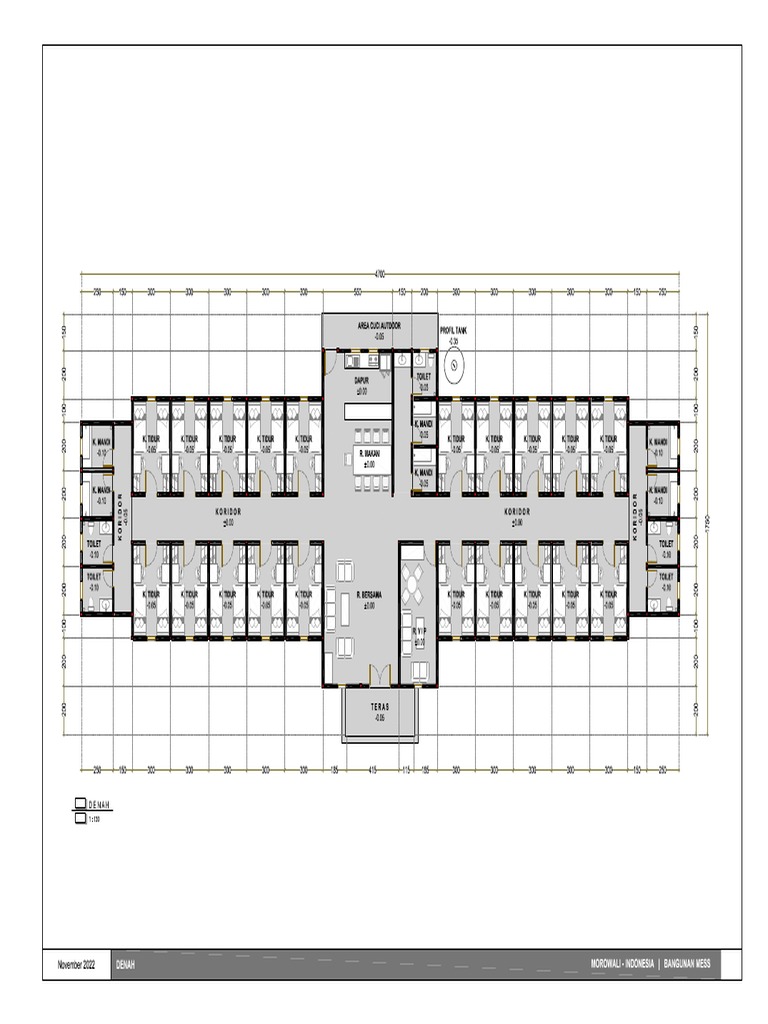 1 - Gambar Kerja Mess | PDF