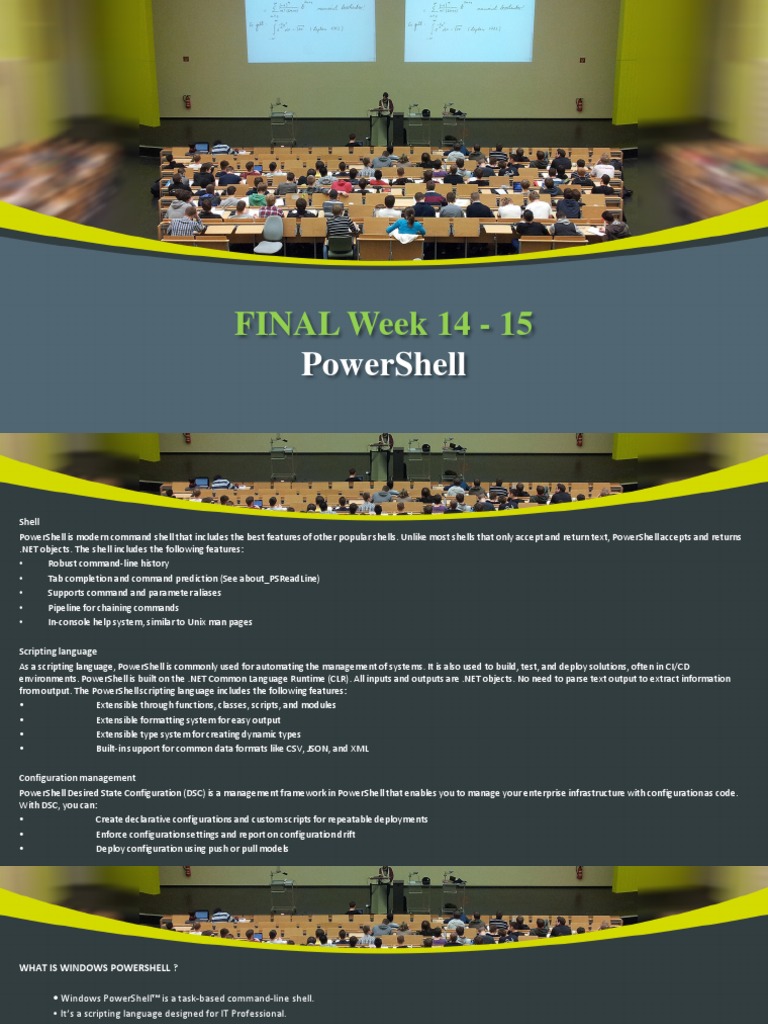 Week 14 15 PowerShell 1 | PDF | Command Line Interface | Boolean Data Type