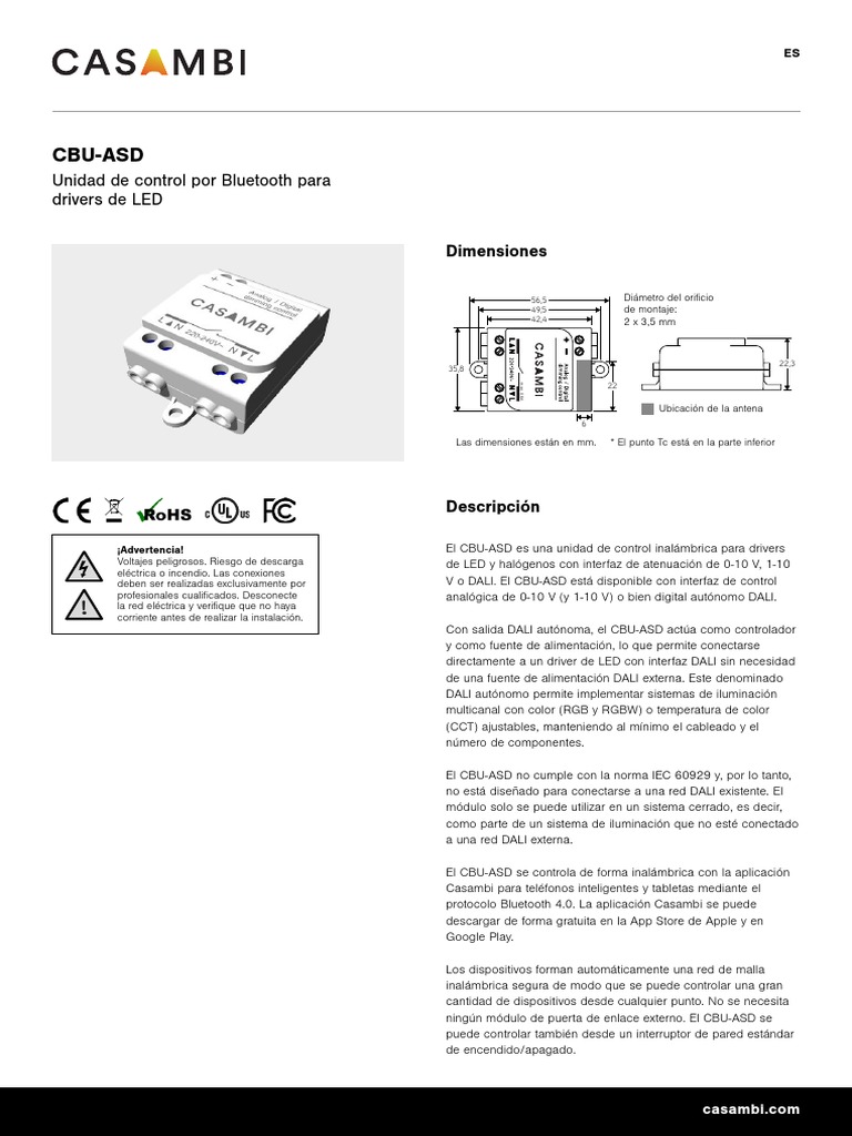 CBU ASD Installation Spanish A4 210105 | PDF | Diodo emisor de luz | Relé