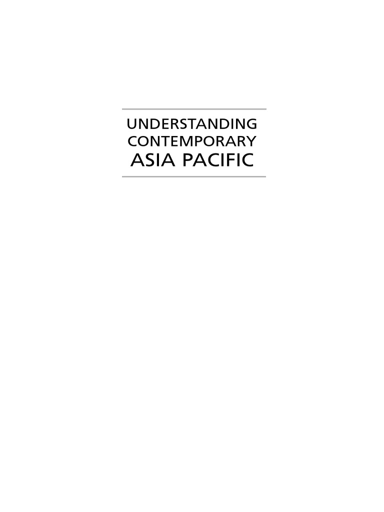 Asia Pacific: Understanding Contemporary | PDF | Book Publishing | Printing