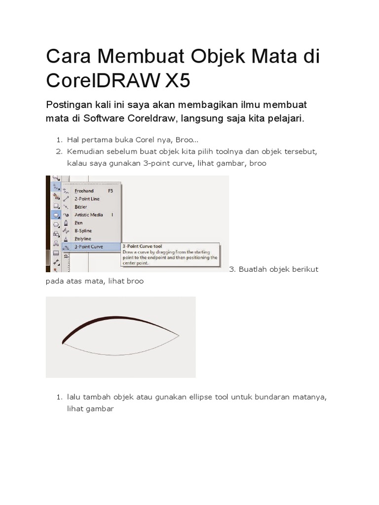 Cara Membuat Objek Mata Di CorelDRAW X5 | PDF
