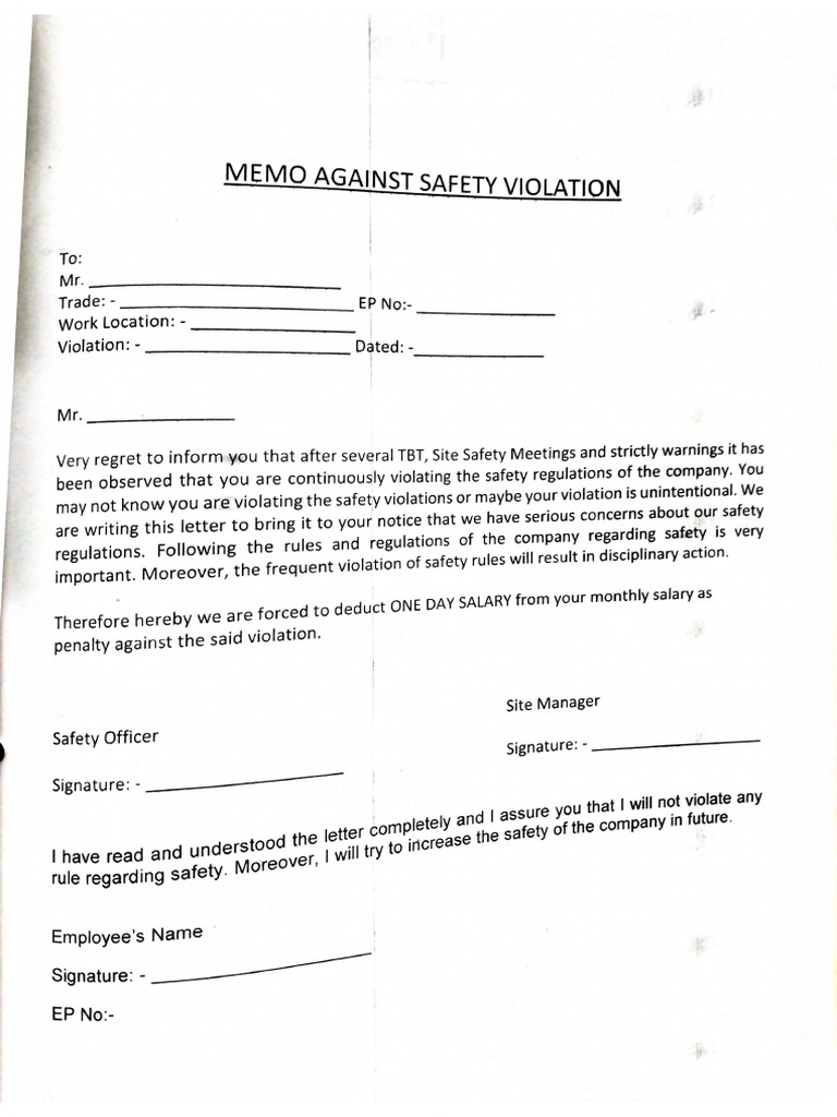 Violations Penalty Letter | PDF