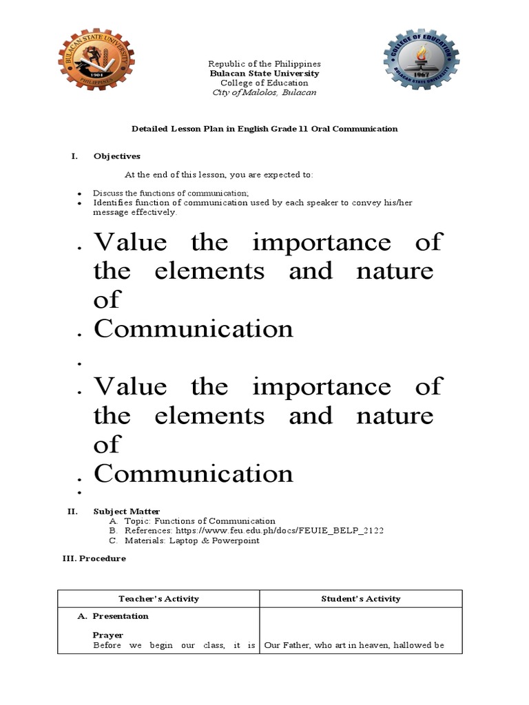 FINAL Detailed Lesson Plan in ENGLISH by Alyzandra Garcia | PDF ...