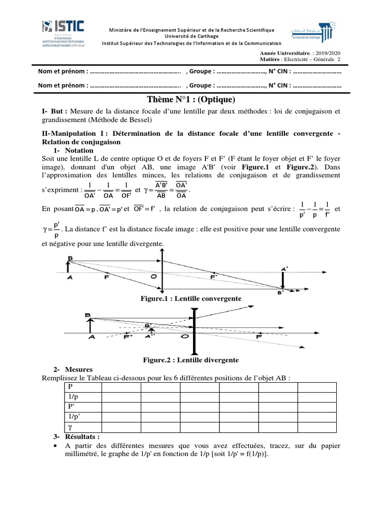 TP Optique-Capteurs | PDF | Fonction (Mathématiques) | Philosophie ...