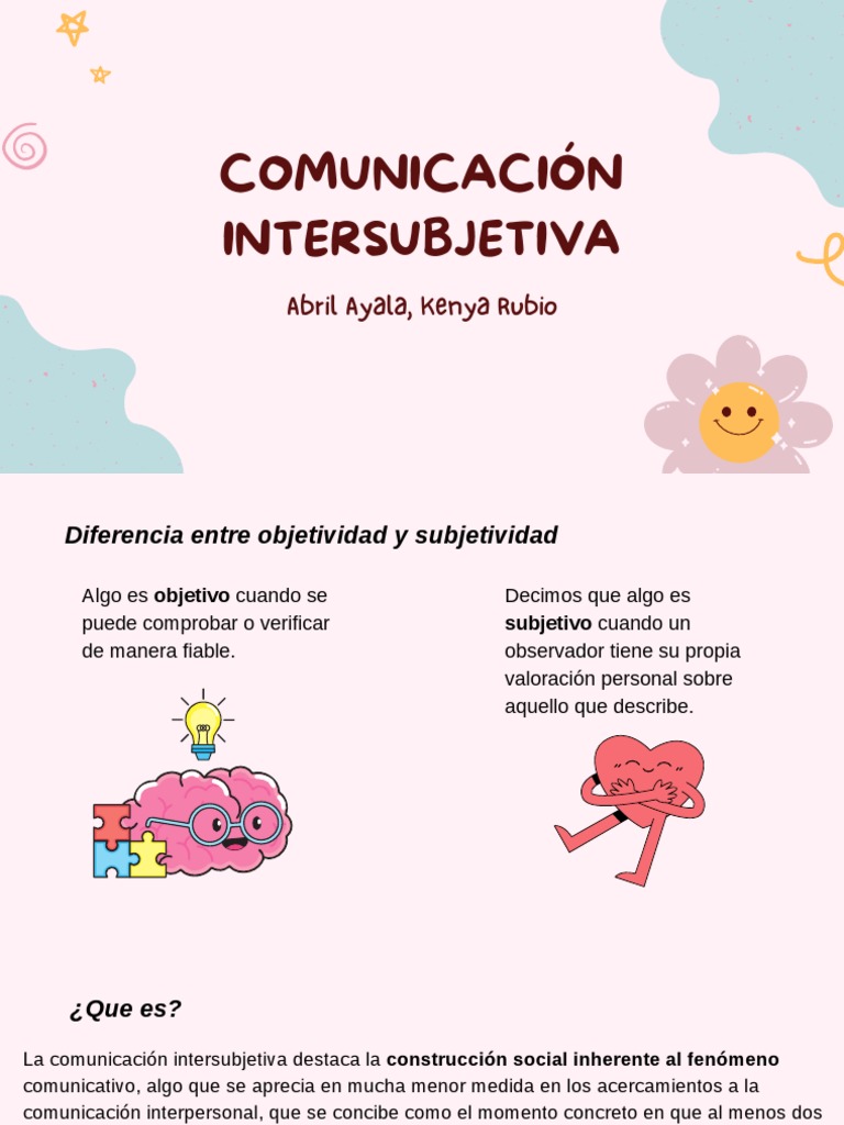 Comunicación Intersubjetiva y Significados | PDF | Comunicación ...