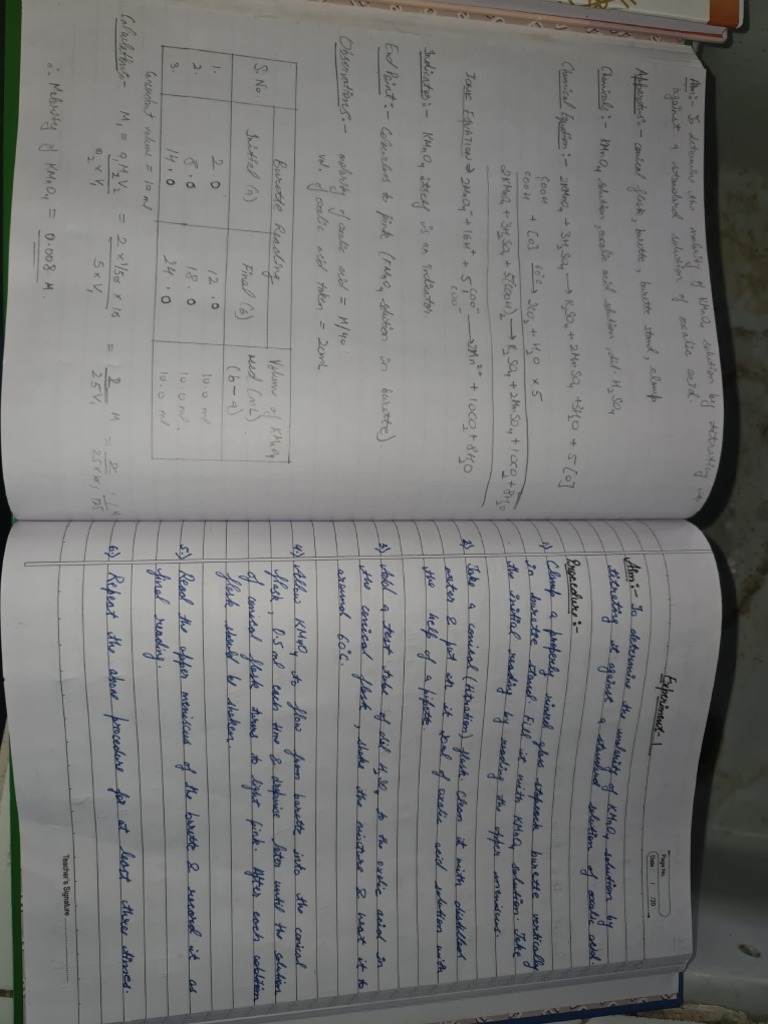 Chemistry Practical File Class 12 2023 | PDF
