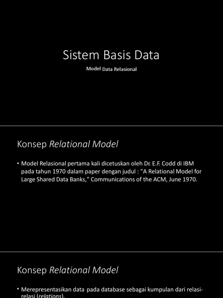 Model Data Relasional 2022 | PDF