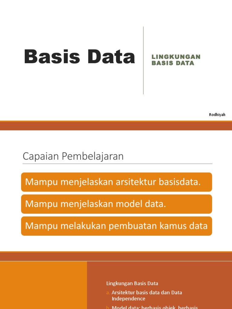 3 Lingkungan Basis Data 2021 | PDF