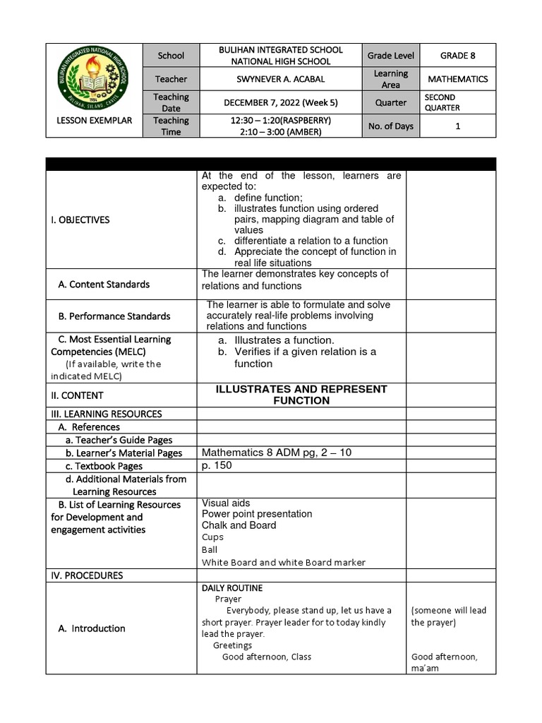 Acabal DLP For Final Demo | PDF | Function (Mathematics) | Learning