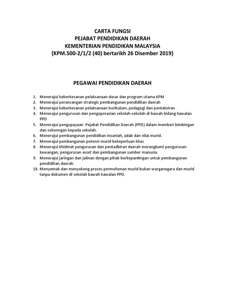 Fungsi Sektor PPD | PDF