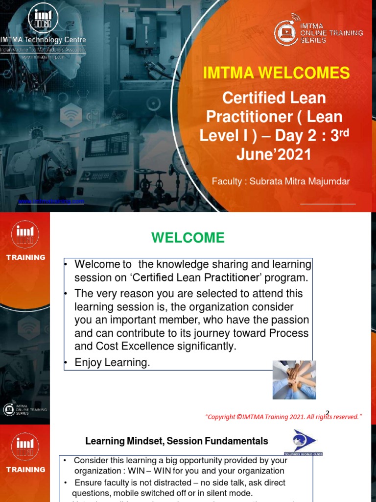 Certified Lean Practitioner Day 2 | PDF | Lean Manufacturing | Inventory