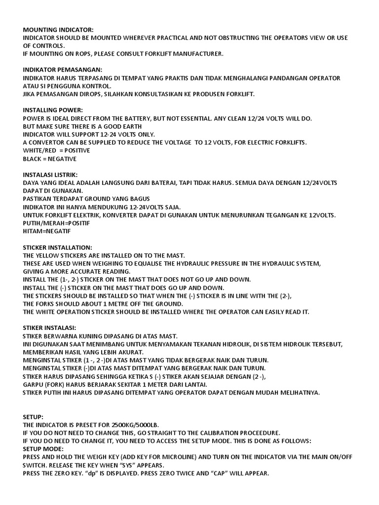 01 Installation Setup Calibration Mix | PDF