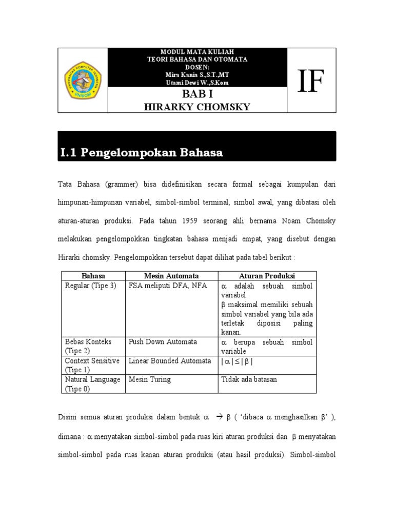 Hirarky Chomsky | PDF