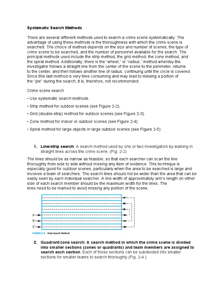 Searching Methods | PDF | Crime Scene