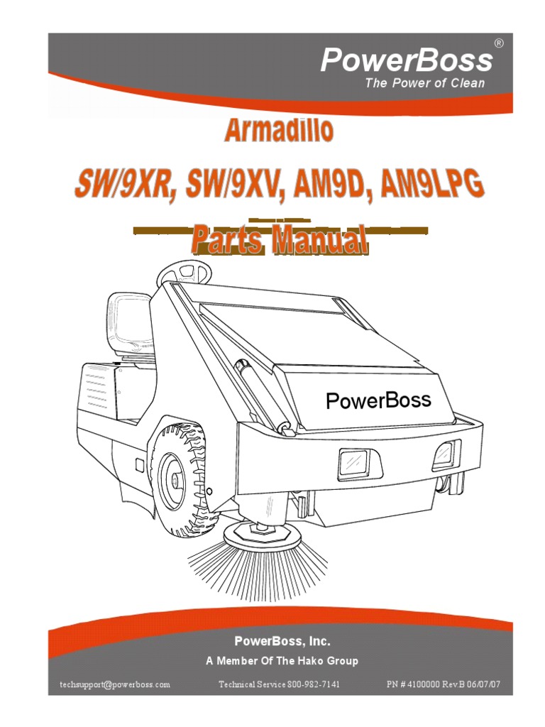 Powerboss SW 9xr 9xv Am9d Am9lpg Parts Manual 1 | PDF | Throttle | Liquefied Petroleum Gas
